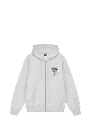 StÜssy World Tour Zip Hoodie - Black