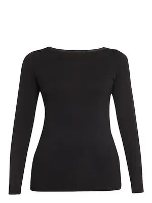 Majestic Filatures Majestic Filatures Soft Touch Long-Sleeve Top Black