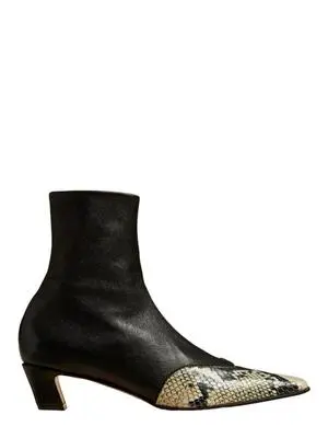 Khaite Nevada Stretch Low Boots - Black
