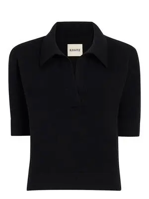 Khaite Shrunken Jo Cashmere Sweater - Black