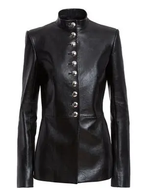 Khaite Samuel Leather Jacket Black