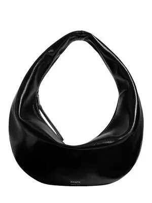 Khaite Olivia Hobo Crackle Patent Leather - Black