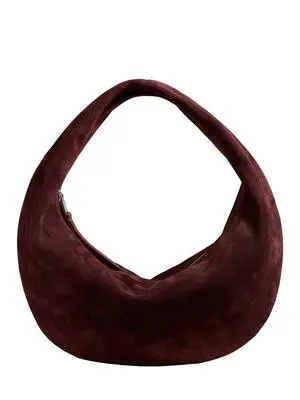 Khaite Olivia Hobo Crackle Patent Leather - Rouge Noir