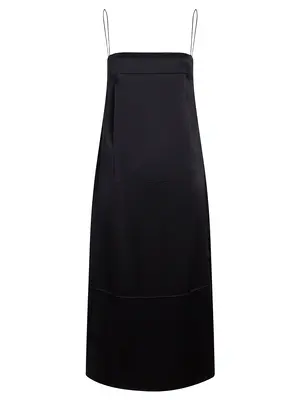 Khaite Sicily Slip Dress Black