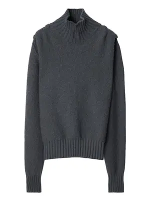 Burberry Cashmere Blend Sweater Charcoal