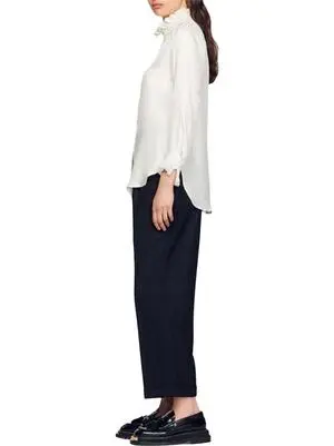 Sandro Haby Silk Shirt - Ecru