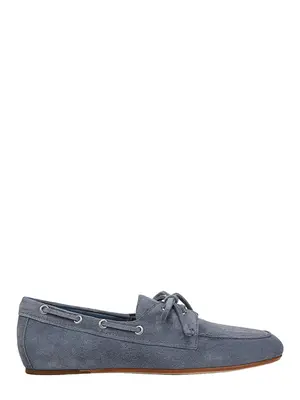 Vince Vince Marin Suede Boat Loafers Blue Ink