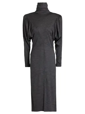 Isabel Marant Étoile Genia Turtleneck Midi Dress - Anthracite