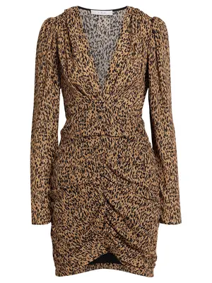 IRO PARIS Elsana Leopard-print Mini Dress - Animal Print