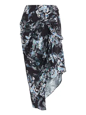 IRO PARIS IRO Cartina Printed Twill Midi Skirt