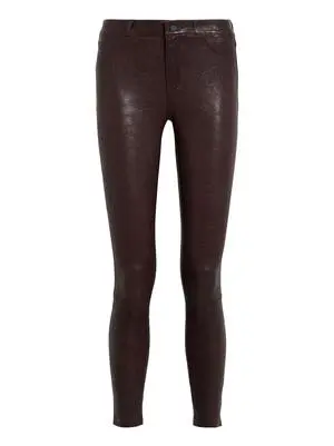 Paige Verdugo Faux Leather Skinny Pants - Grape