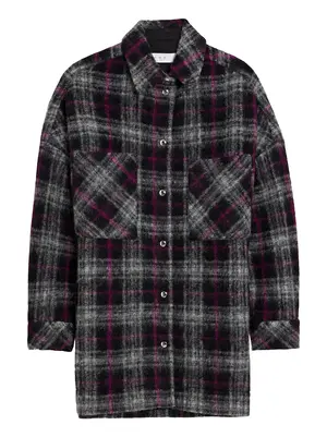 IRO PARIS Teresa Checked Wool-blend Flannel Jacket - Black