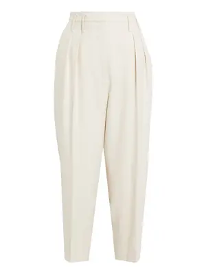 IRO PARIS Marwyn Cropped Tweed Tapered Pants - Cream