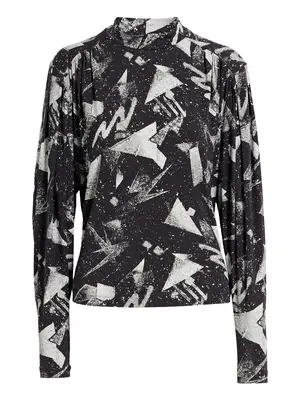 IRO PARIS Yolani Printed Top - Black