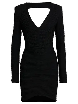 IRO PARIS IRO Othilie Ribbed-Knit Mini Dress Black