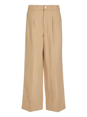 ALEX MILL Alex Mill Madeline Pleated Wide-Leg Pants Sand