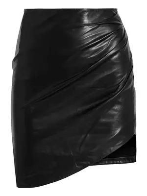 IRO PARIS IRO Liloa Draped Leather Mini Skirt