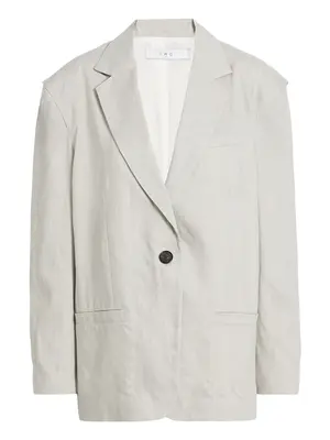 IRO PARIS Subi Linen-cotton Blend Blazer - Light Gray
