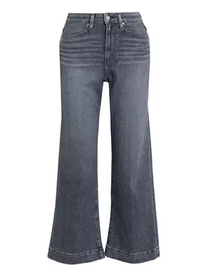 Paige Amour Cropped Bootcut Jeans - Mid Denim