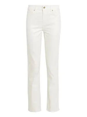 Paige Cindy High-rise Straight-leg Jeans - Ivory