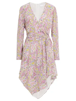 IRO PARIS IRO Taro Printed Silk Dress Multicolor