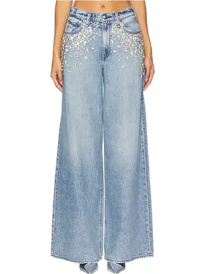 Rag & Bone Featherweight Sofie High-Rise Wide-Leg Jeans Mali Jewel