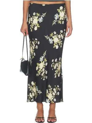 Veronica Beard Clover Silk Blend Skirt - Black Multi