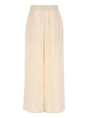 Le Kasha Wide-leg Silk Trousers - Neutrals