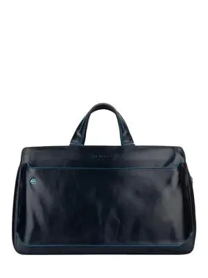 PIQUADRO Leather Luggage Bag - Blue