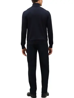 Boglioli Cashmere Roll Neck Jumper - Blue
