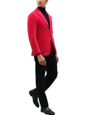 Boglioli Garment-dyed Velvet Blazer - Red