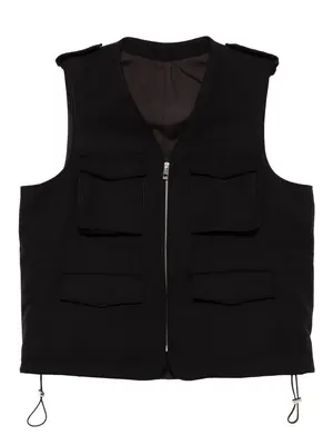 Caruso Caruso Padded Gilet Black