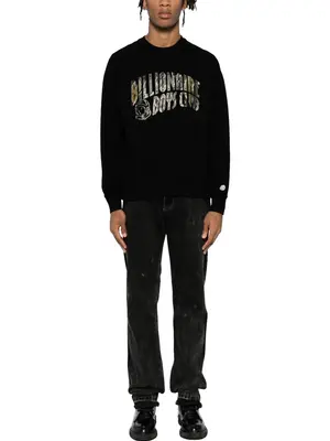 BILLIONAIRE BOYS CLUB Camouflage Logo Crewneck Sweatshirt - Black