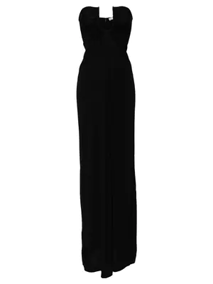 Christopher Esber Arced Palm Strapless Dress - Black