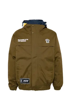 AAPE BY *A BATHING APE® Logo-appliqué Hooded Jacket - Yellow