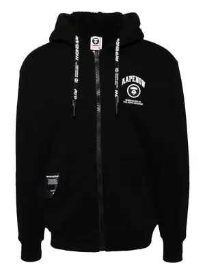 AAPE BY *A BATHING APE® Logo-patch Hooded Jacket - Black