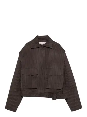 REMAIN BIRGER CHRISTENSEN REMAIN Pinstriped Bomber Jacket