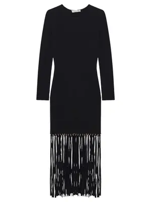 Simkhai Sharron Ribbed Knit Dress - Black