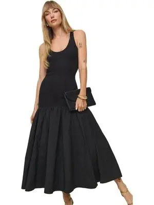 REFORMATION Kella Knit Maxi Dress Black