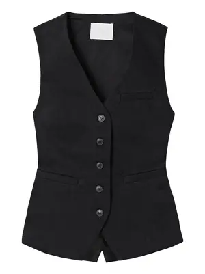 Citizens Of Humanity Jasmin Cotton-twill Vest - Black