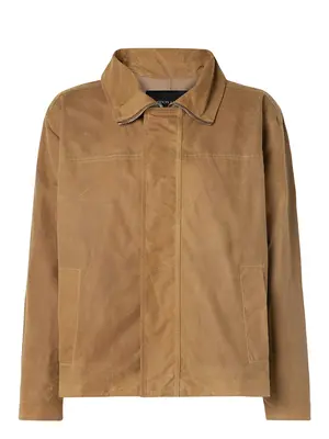 Brandon Maxwell Everett Waxed-cotton Jacket - Brown