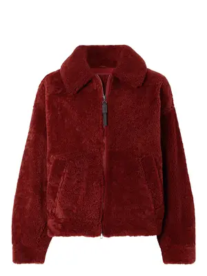 Brunello Cucinelli Shearling Aviator Jacket - Red