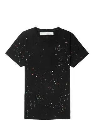 Off-White Paint Splattered T-shirt - Black