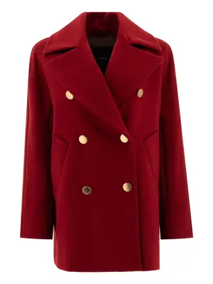 Max Mara Max Mara Atelier Double Cashmere Coat Red