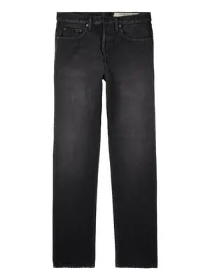Kapital Monkey Cisco Slim-fit Straight-leg Jeans - Black