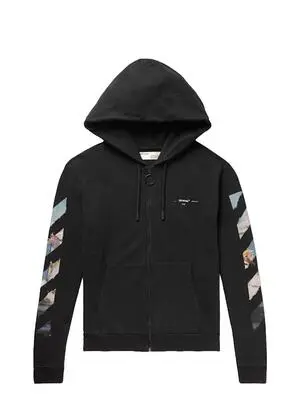 Off-White Diag Arrows Zip-up Hoodie - Black