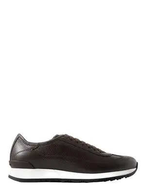 John Lobb Foundry Ii Full-grain Leather Sneakers - Brown
