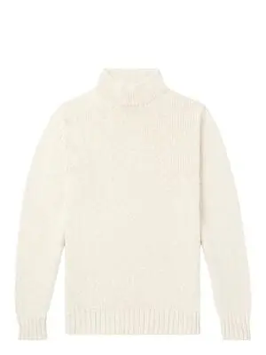 UMIT BENAN Ribbed Rollneck Sweater - Neutrals