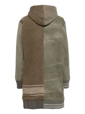 GREG LAUREN Logo-embroidered Patchwork Jacket - Brown