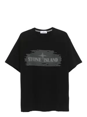 Stone Island Cotton Jersey T-shirt - Black